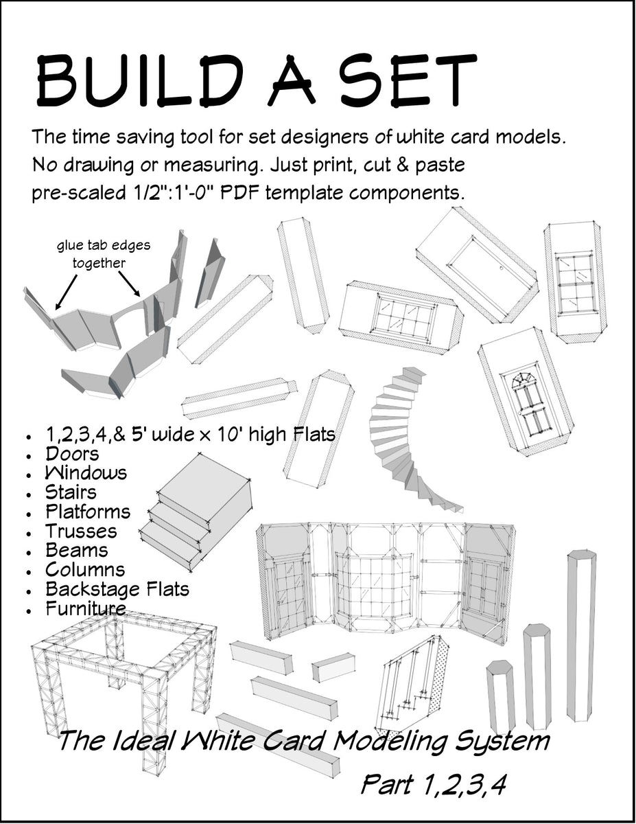 Build A Set White Card Model system. – printamodel